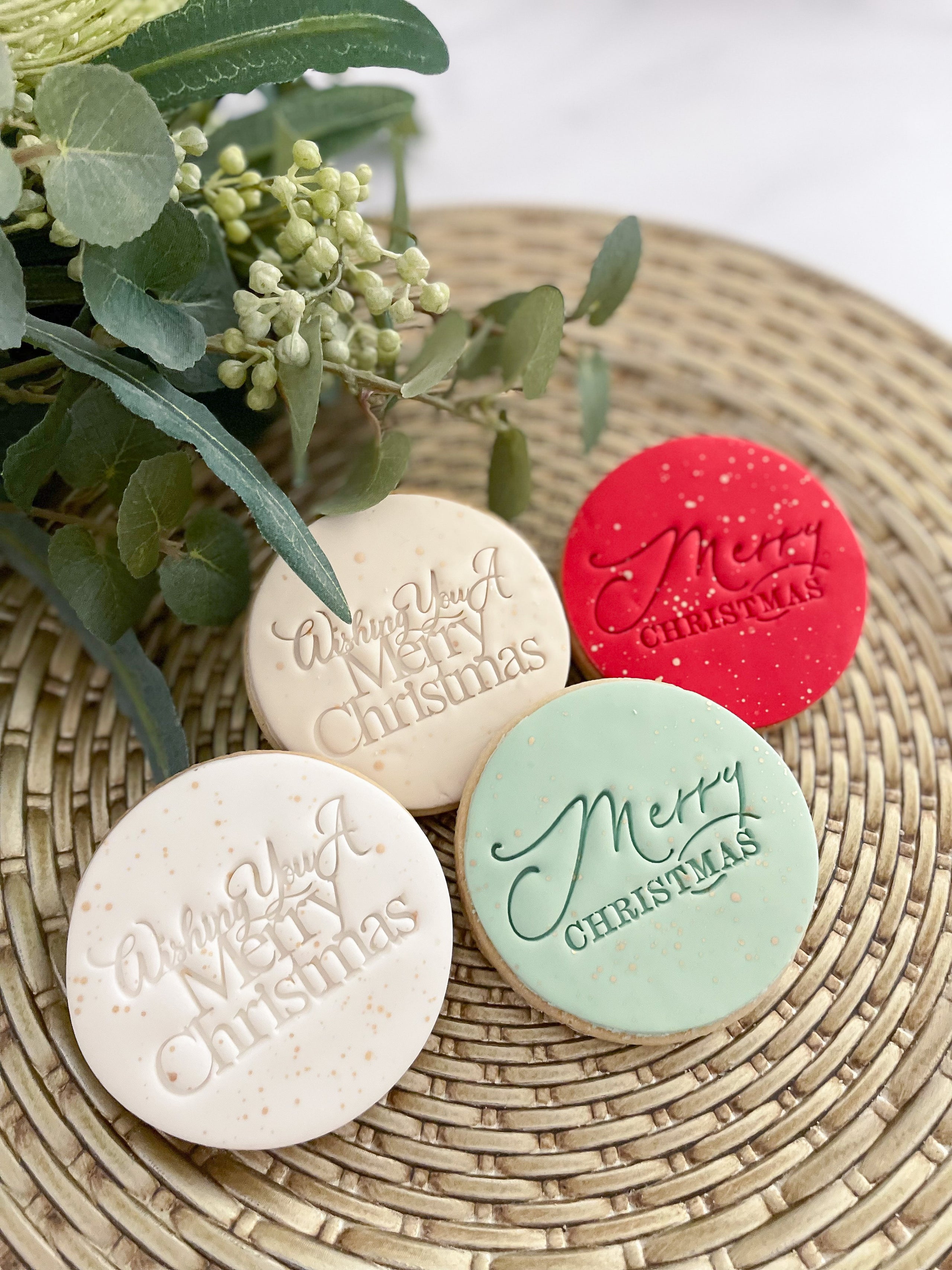 Merry Christmas/ Wishing yo a Merry Christmas Single biscuits | Simply ...